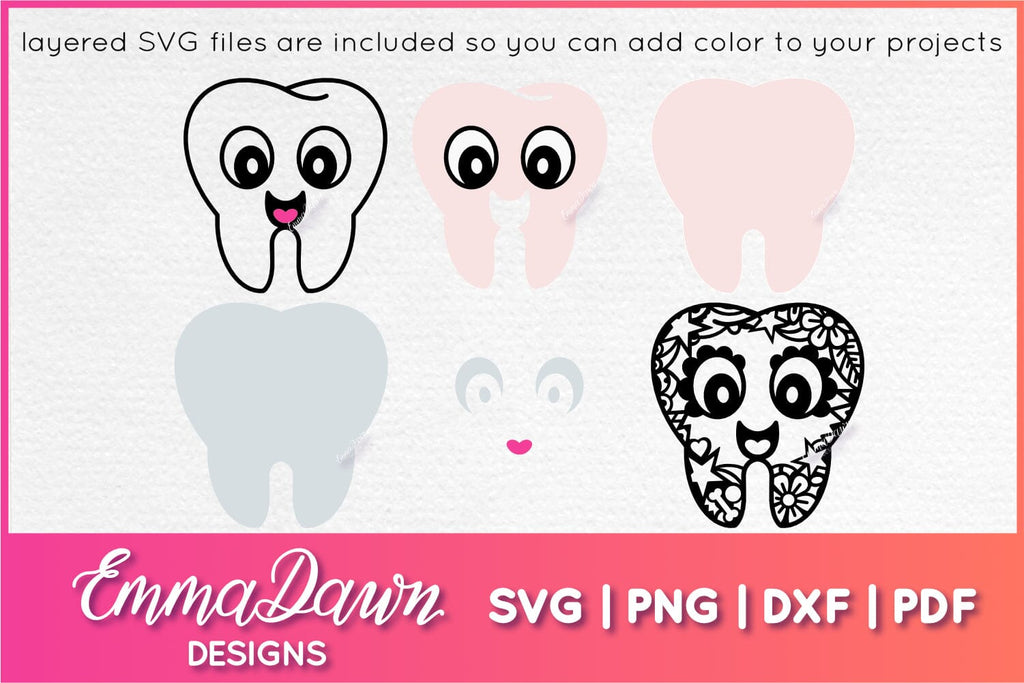 Cute Tooth SVG Bundle - So Fontsy