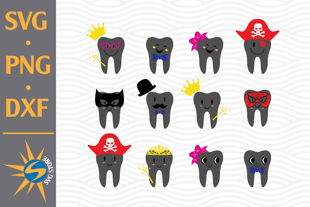 Cute Tooth SVG, PNG, DXF Digital Files Include - So Fontsy