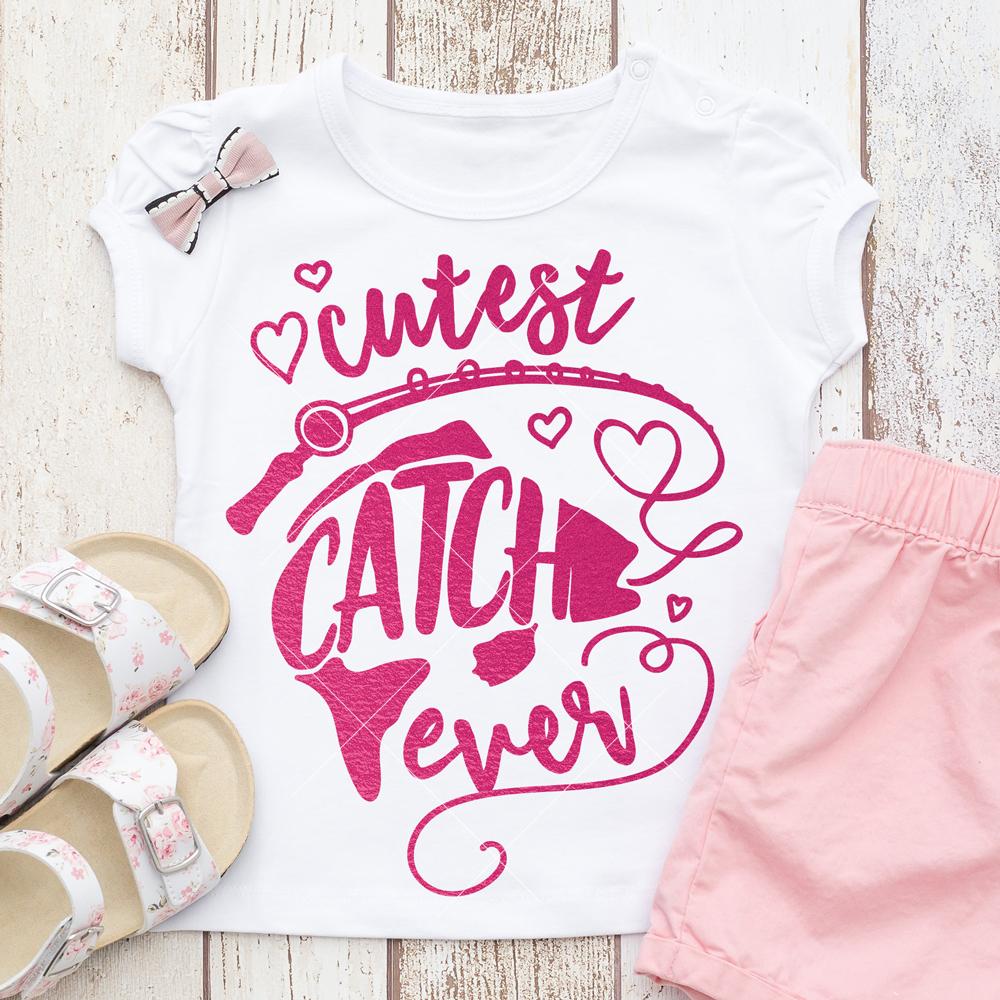 Cutest Catch ever - Baby Girl Fishing - So Fontsy