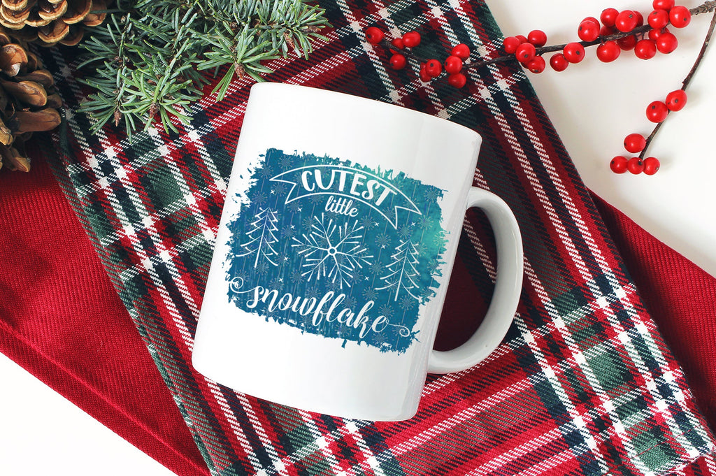 Cutest Little Snowflake, Winter Sublimation Design PNG - So Fontsy