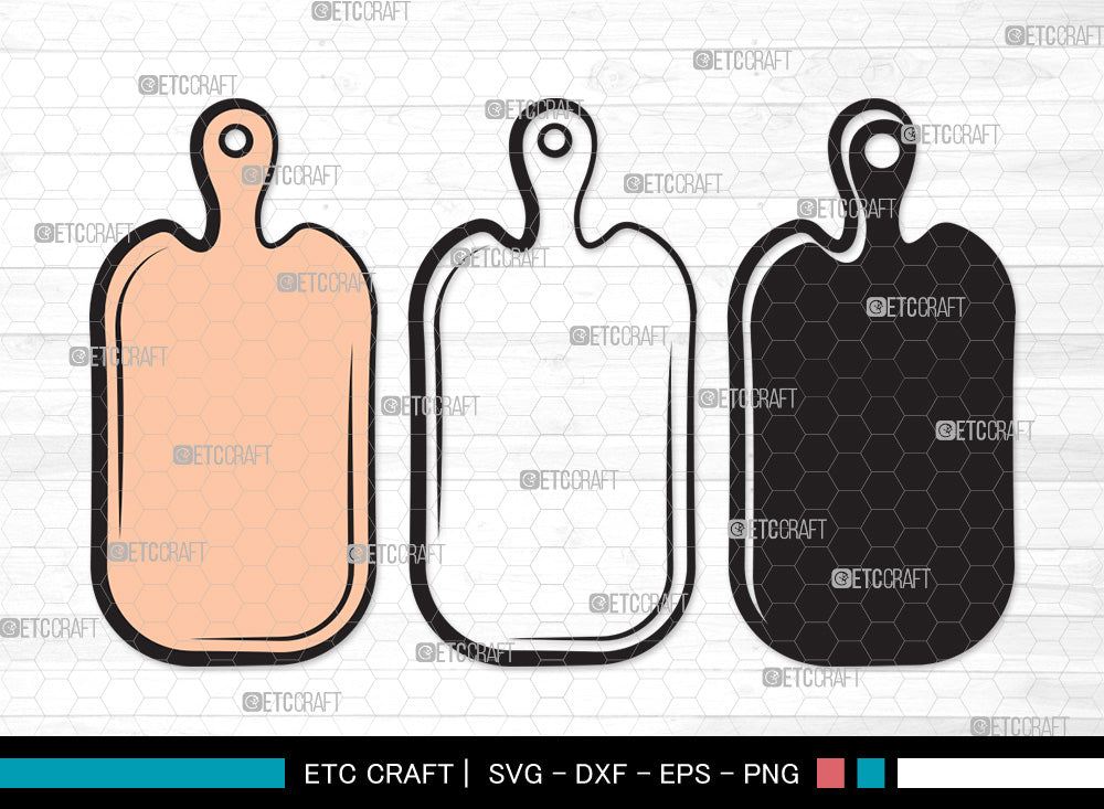 Cutting Board Clipart SVG | Kitchen Board Svg | Cutting Boards With ...