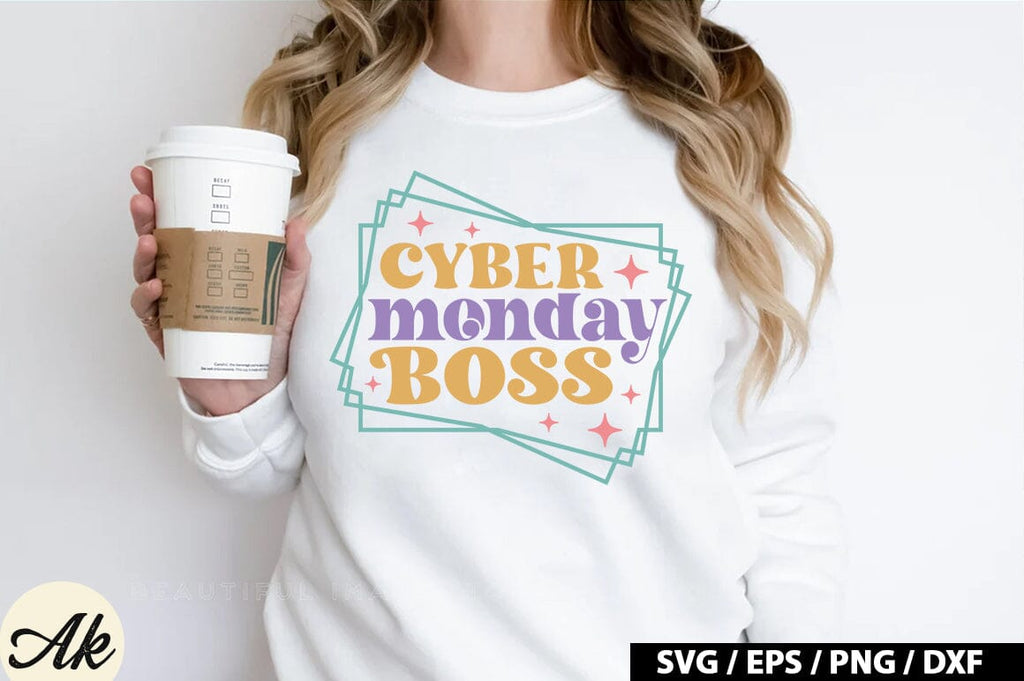 Cyber monday boss Retro SVG - So Fontsy