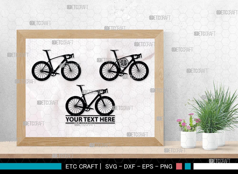 Cycle Monogram, Cycle Silhouette, Bicycle Svg, Cycle Svg, Sport Svg ...
