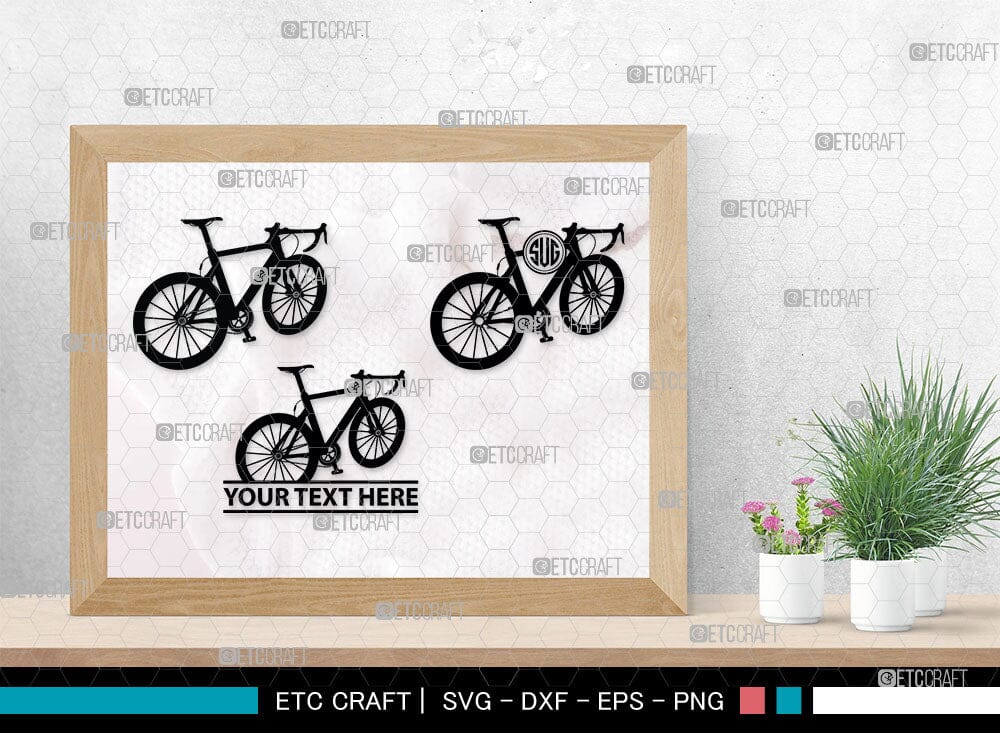 Cycle Monogram, Cycle Silhouette, Bicycle Svg, Cycle Svg, Sport Svg ...