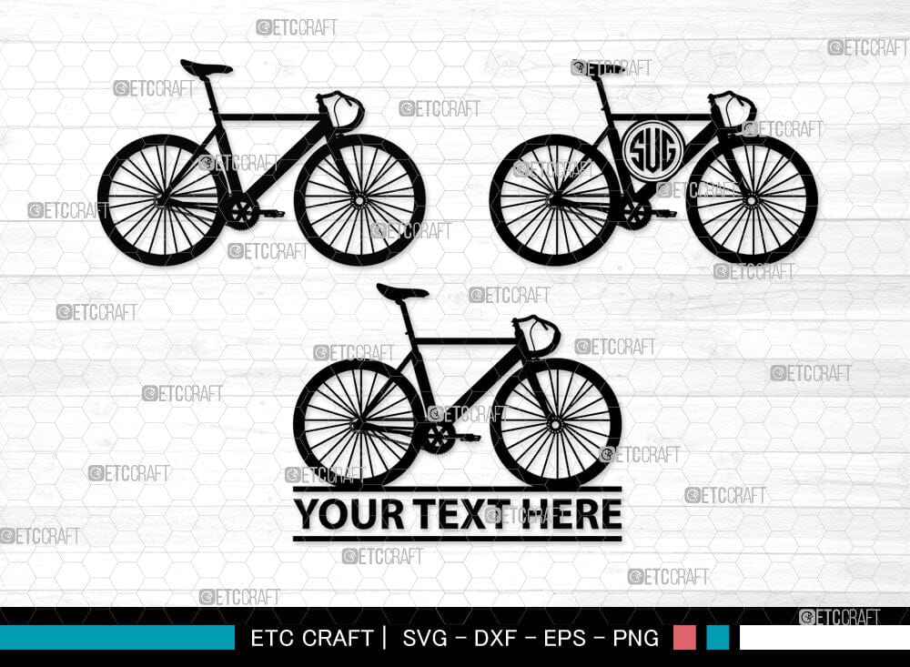 Cycle Monogram, Cycle Silhouette, Bicycle Svg, Cycle Svg, Sport Svg ...