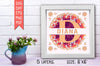 “D” 3D Flower Split Monogram Shadow Box - So Fontsy