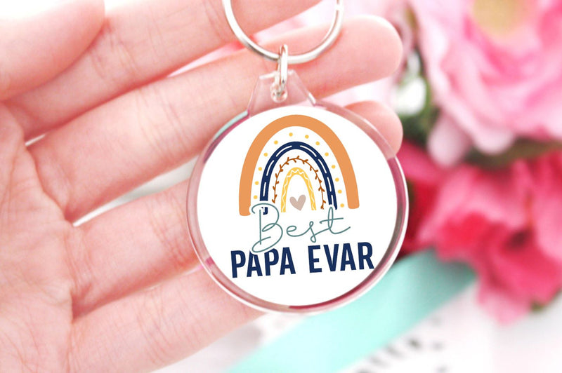 Dad Rainbow Keychain SVG Bundle - So Fontsy