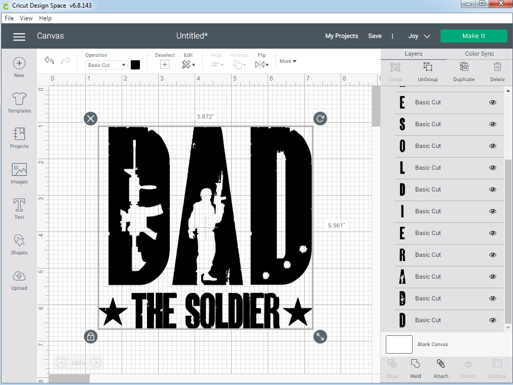 DAD Soldier Military T Shirt Design SVG - So Fontsy
