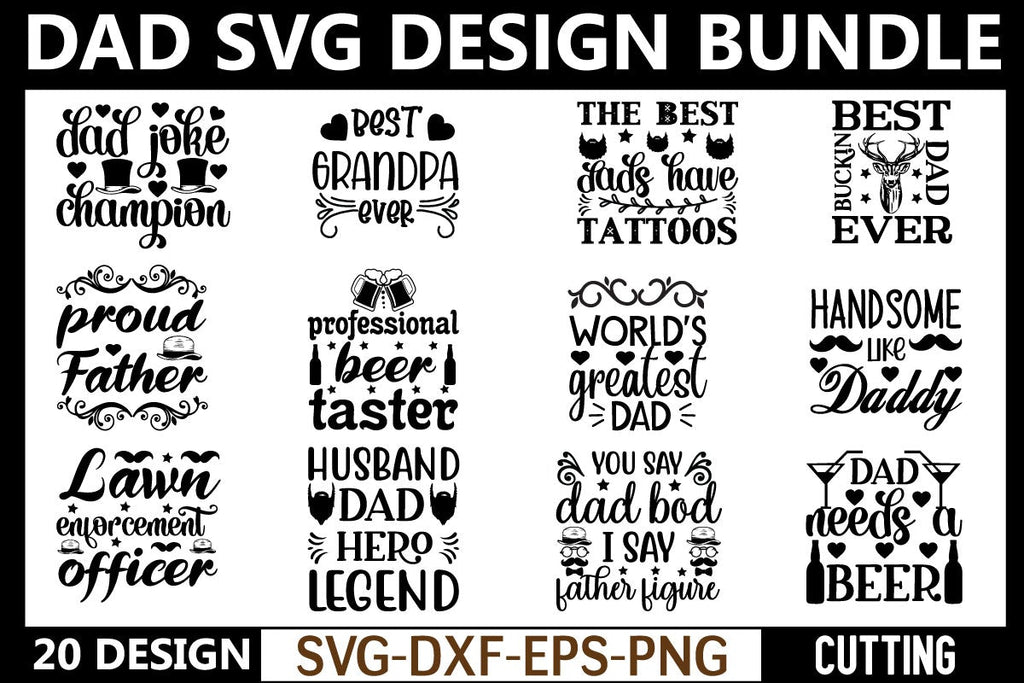 dad svg bundle cut file - So Fontsy