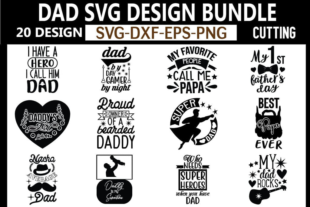 Dad svg design bundle - So Fontsy