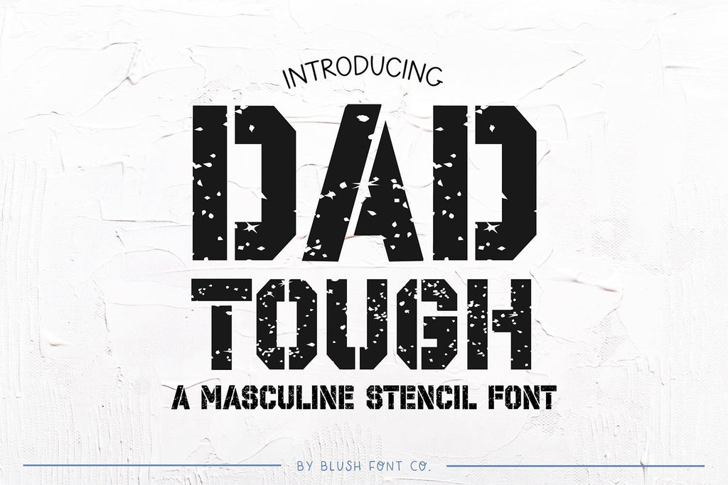 Dad Tough Father's Day Distressed Sporty Font - So Fontsy