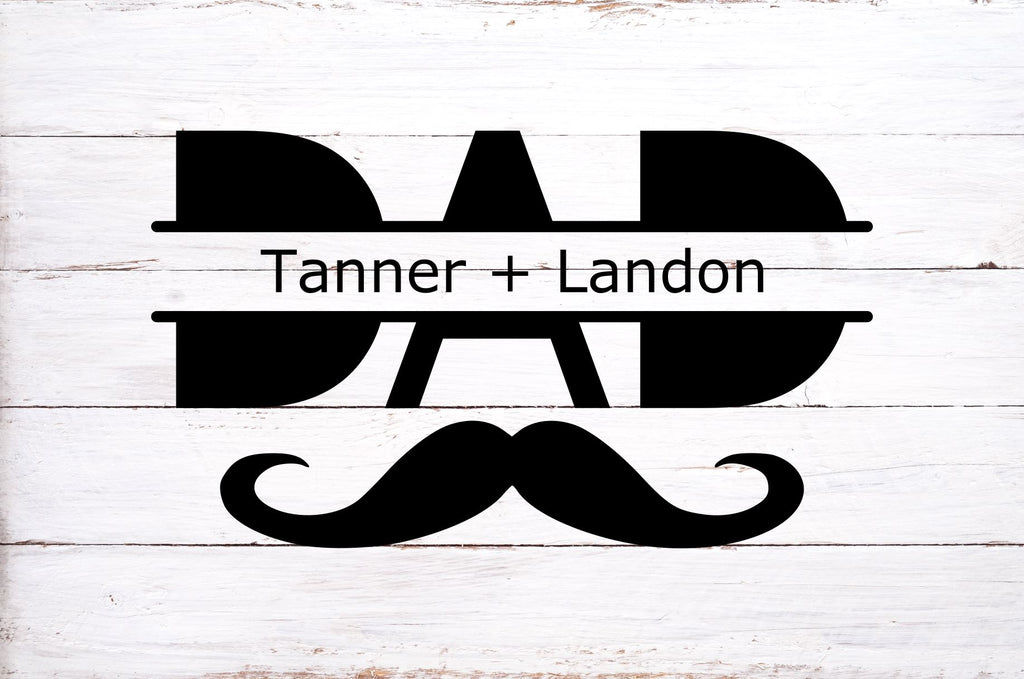 Dad With Kids Names Svg | Father's Day Design - So Fontsy