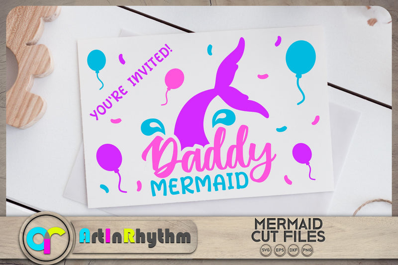 Daddy mermaid SVG / Family mermaid SVG - So Fontsy