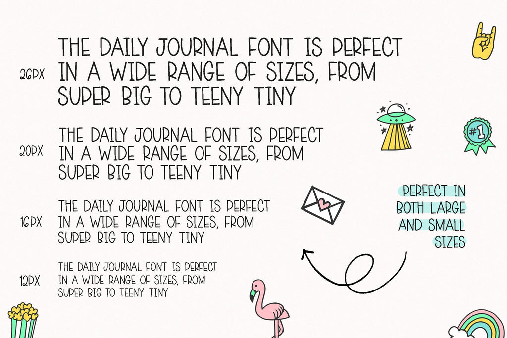 Daily Journal Font (Neat Fonts, Planner Fonts, Handwriting Fonts, Craft ...