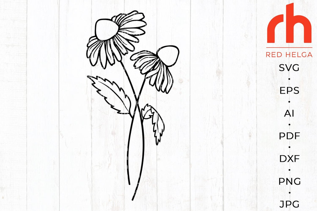 Daisy svg - April birth flower svg - Aries flower svg - So Fontsy