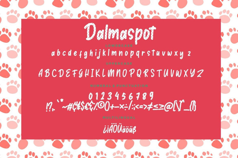Dalmaspot Dalmatian Spot Typeface - So Fontsy