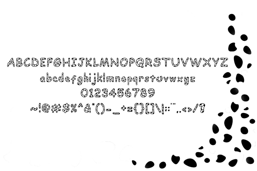 Dalmatian - A Spotted Font - So Fontsy