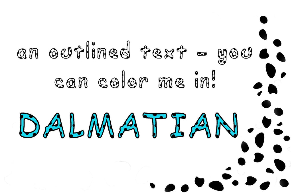 Dalmatian - A Spotted Font - So Fontsy