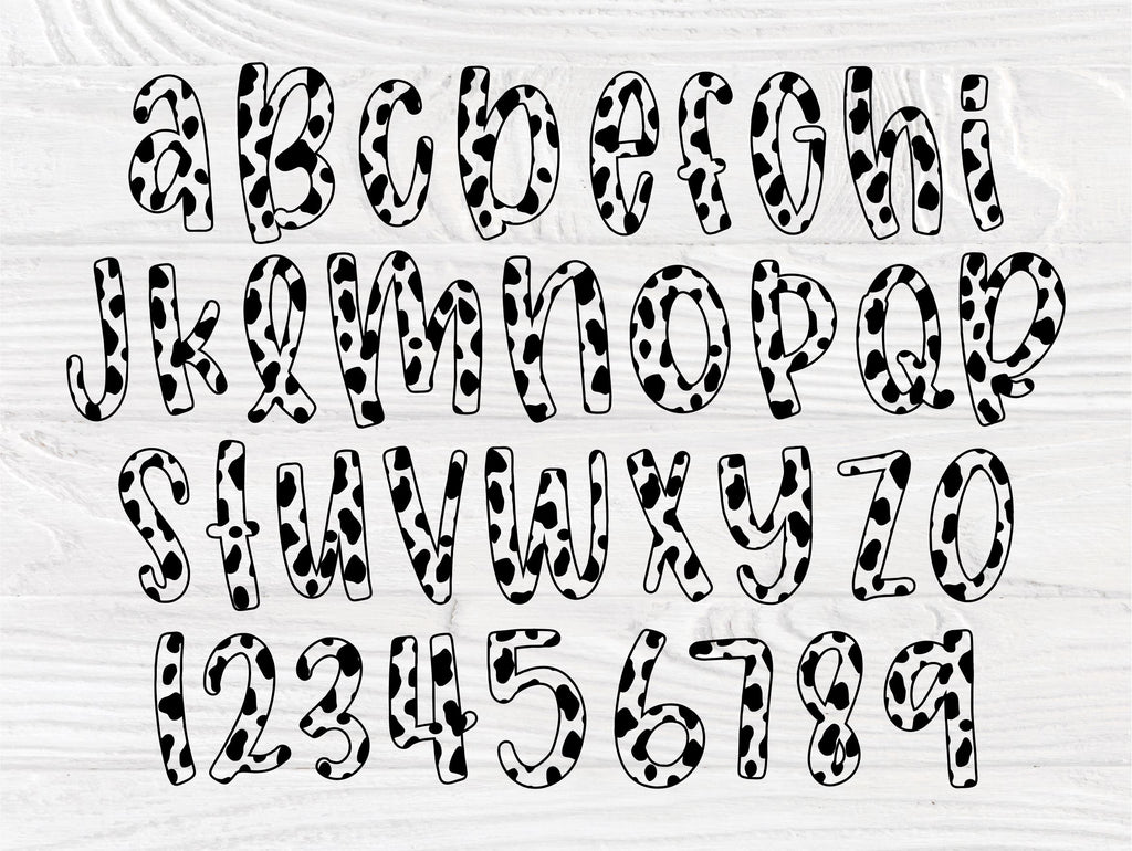 Dalmatian Font SVG, 101 Dalmatian Alphabet Svg - So Fontsy