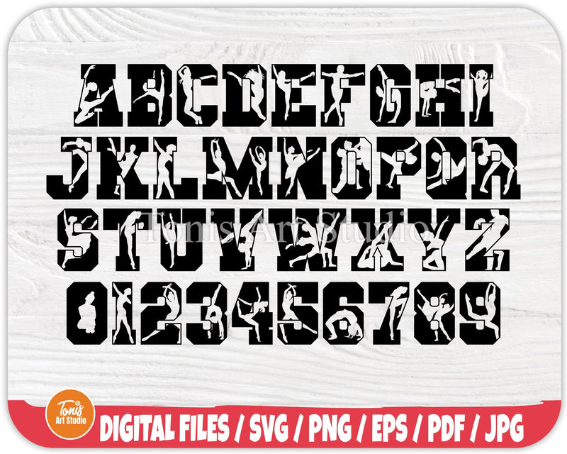 Dance Alphabet SVG | Monogram Letters Svg | Dance Font | Dancing ...