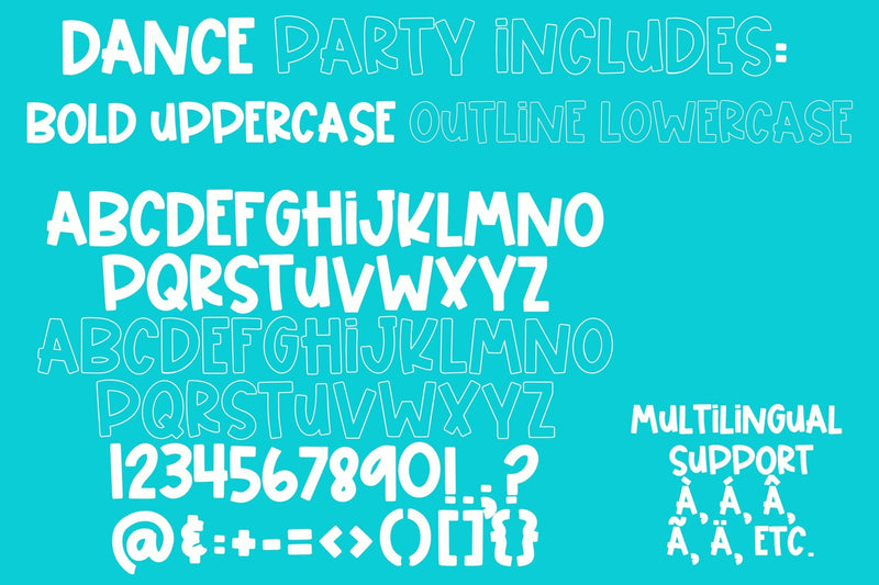 Dance Party, Bold Handwritten Uppercase Font - So Fontsy