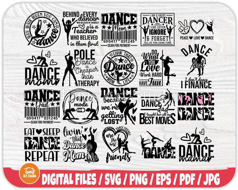 Dance SVG Cut Files | Dancer Svg Bundle | Dancers Svg | Dance Coach Svg ...
