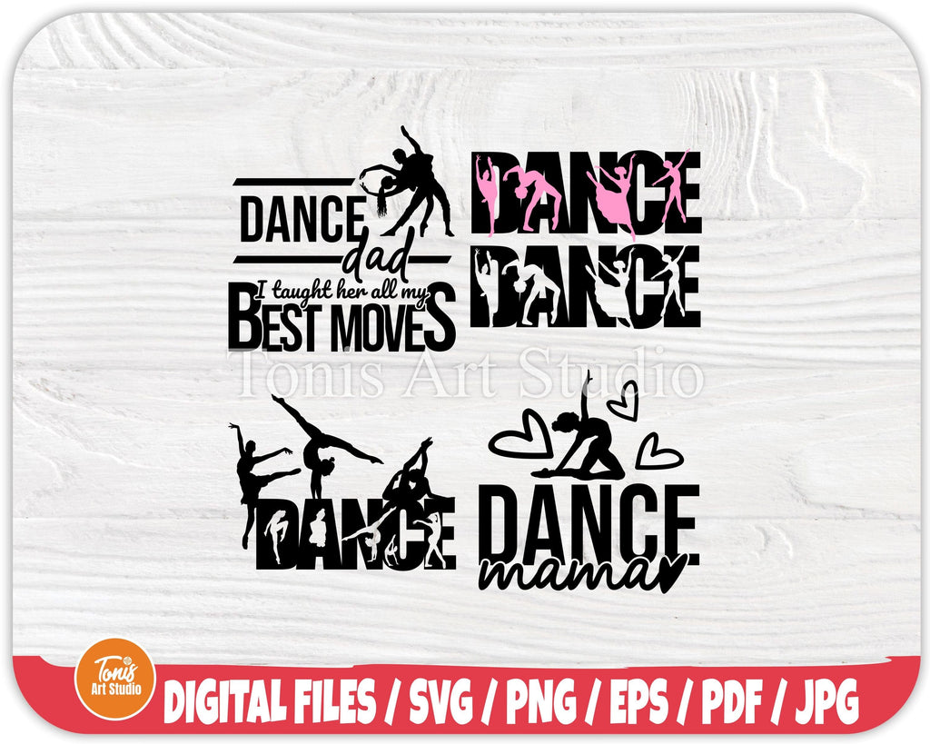 Dance SVG Cut Files | Dancer Svg Bundle | Dancers Svg | Dance Coach Svg ...