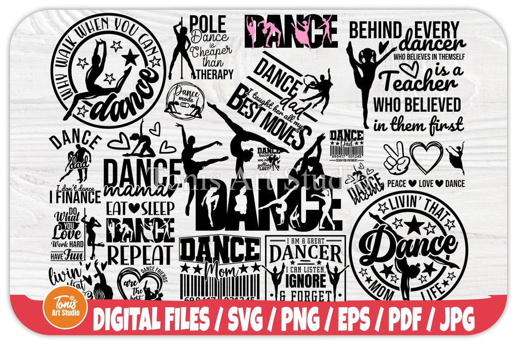 Dance SVG Cut Files | Dancer Svg Bundle | Dancers Svg | Dance Coach Svg ...