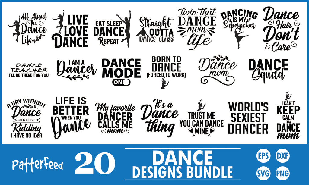 Dance SVG Designs Bundle - So Fontsy