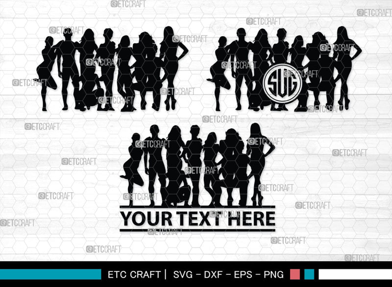 Dancer Team Monogram, Dancer Team Silhouette, Dancer Team SVG, Ballet ...