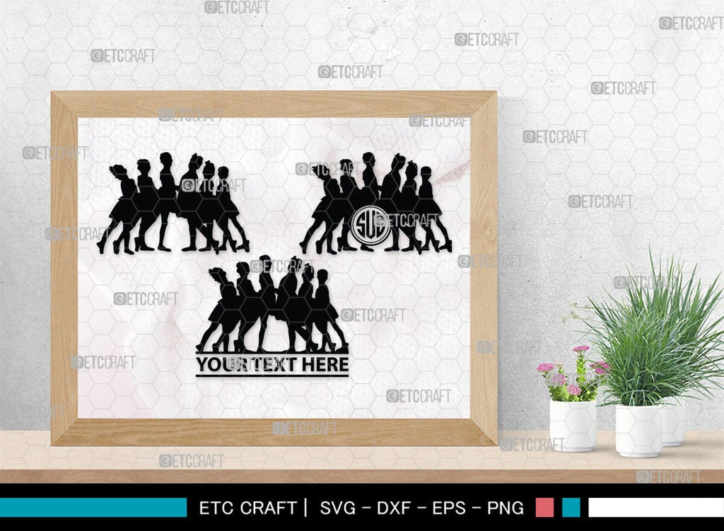 Dancer Team Monogram, Dancer Team Silhouette, Dancer Team SVG, Ballet ...