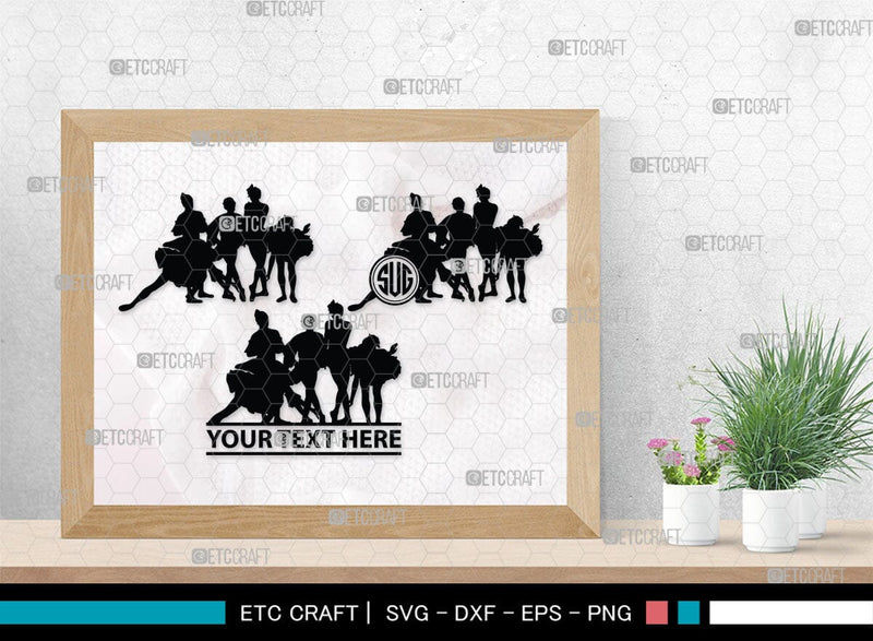 Dancer Team Monogram, Dancer Team Silhouette, Dancer Team SVG, Ballet ...