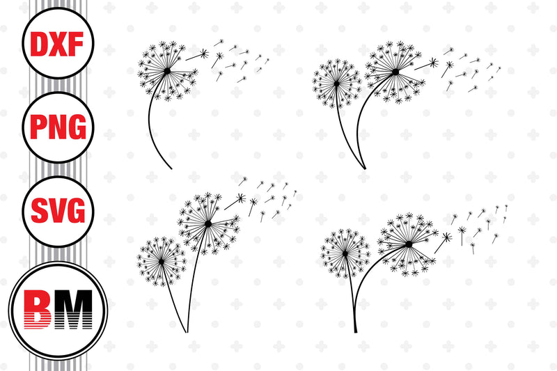 Dandelion SVG, PNG, DXF Files - So Fontsy