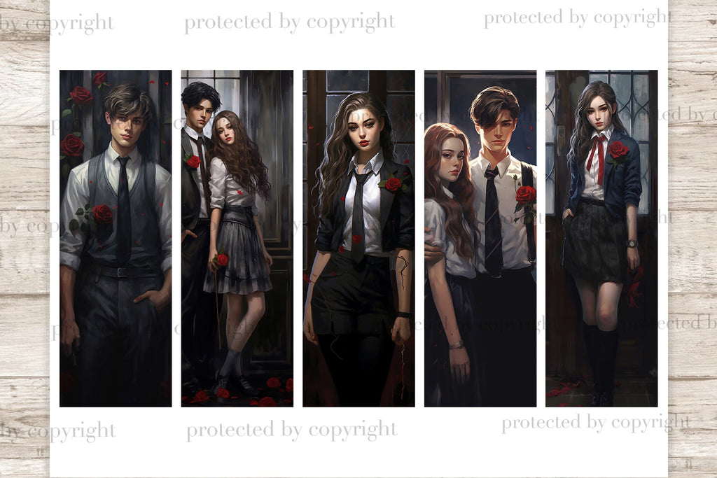 Dark Academy Bookmarks | Ephemera Printable - So Fontsy