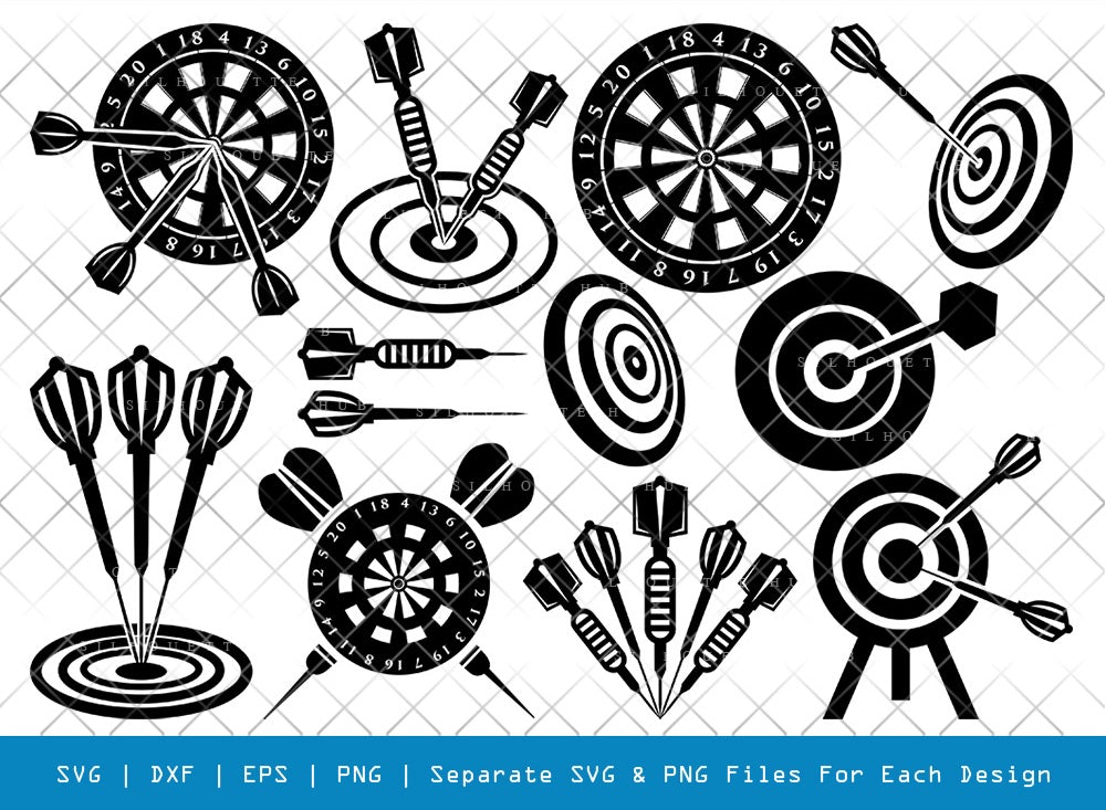 Dart SVG Cut Files | Dart Silhouette | Dartboard Svg | Target Svg ...