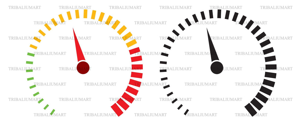 Dashboard speedometer. Cut files for Cricut. Clip Art (eps, svg, pdf ...