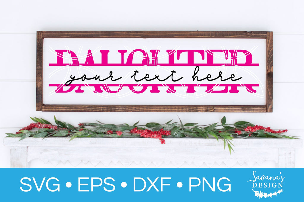 Daughter Split Monogram SVG - So Fontsy