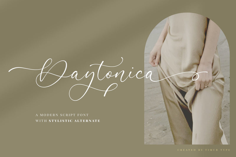 Daytonica - Modern Script font - So Fontsy