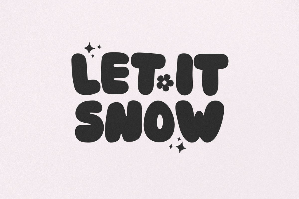 Dear Snow - Retro Bubbly Font - So Fontsy