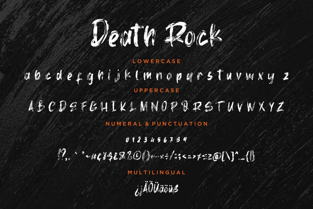 Death Rock Grunge Typeface - So Fontsy