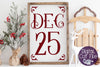 December 25 Svg, Christmas Farmhouse Cut File - So Fontsy