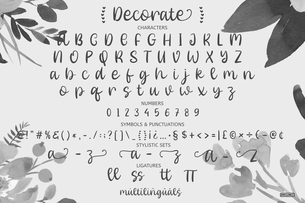 Decorate - A Stylish Script Font - So Fontsy
