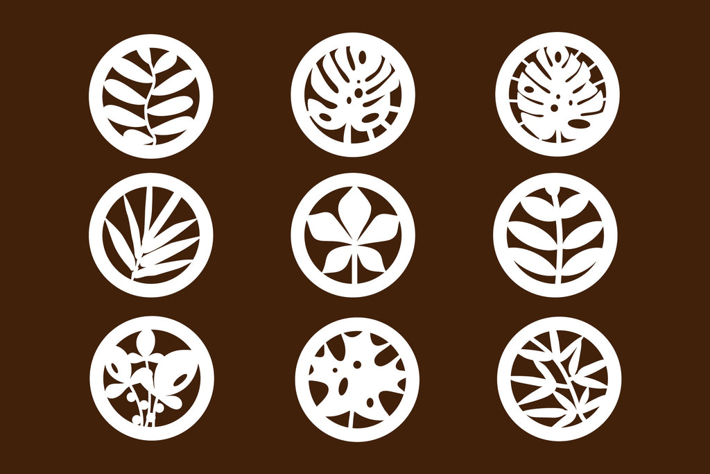 Decorative Drink Coasters SVG. Coasters Stencil. Laser Cut - So Fontsy