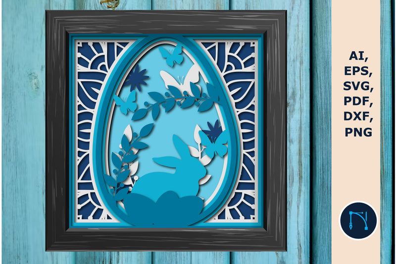 Decorative Easter Day Layer Shadow Box - So Fontsy