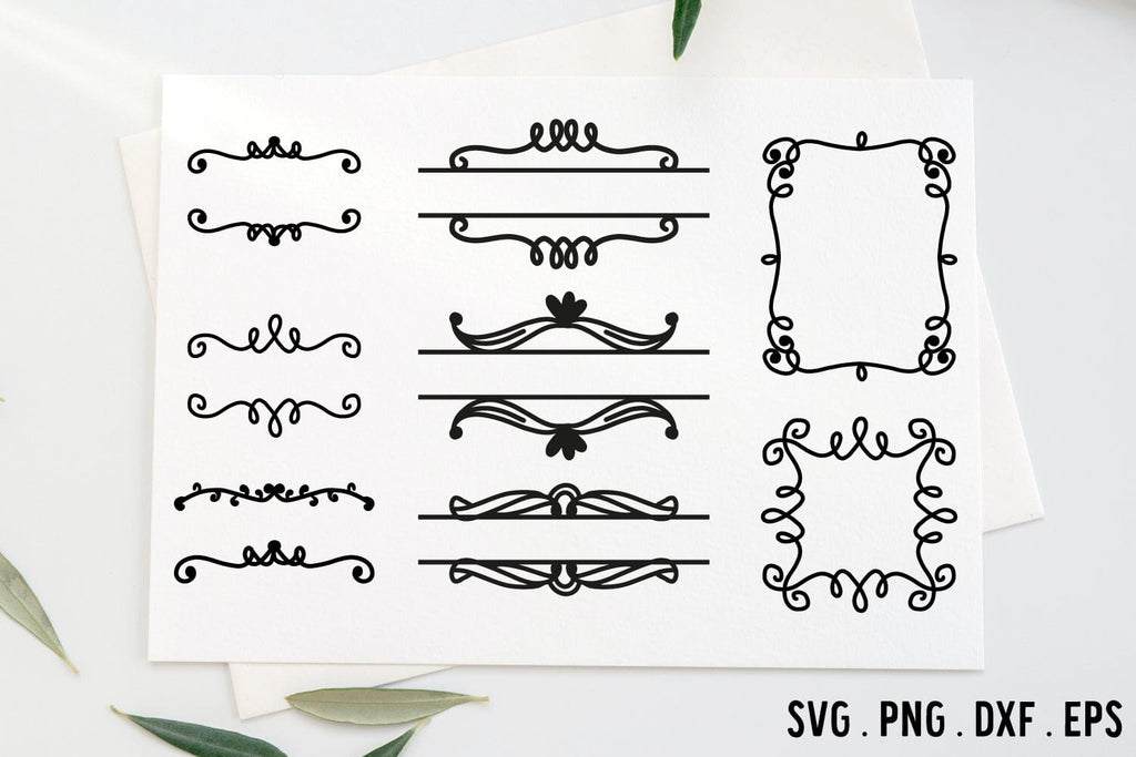 Decorative Frames SVG Cut Files | Monogram SVG Cut Files - So Fontsy
