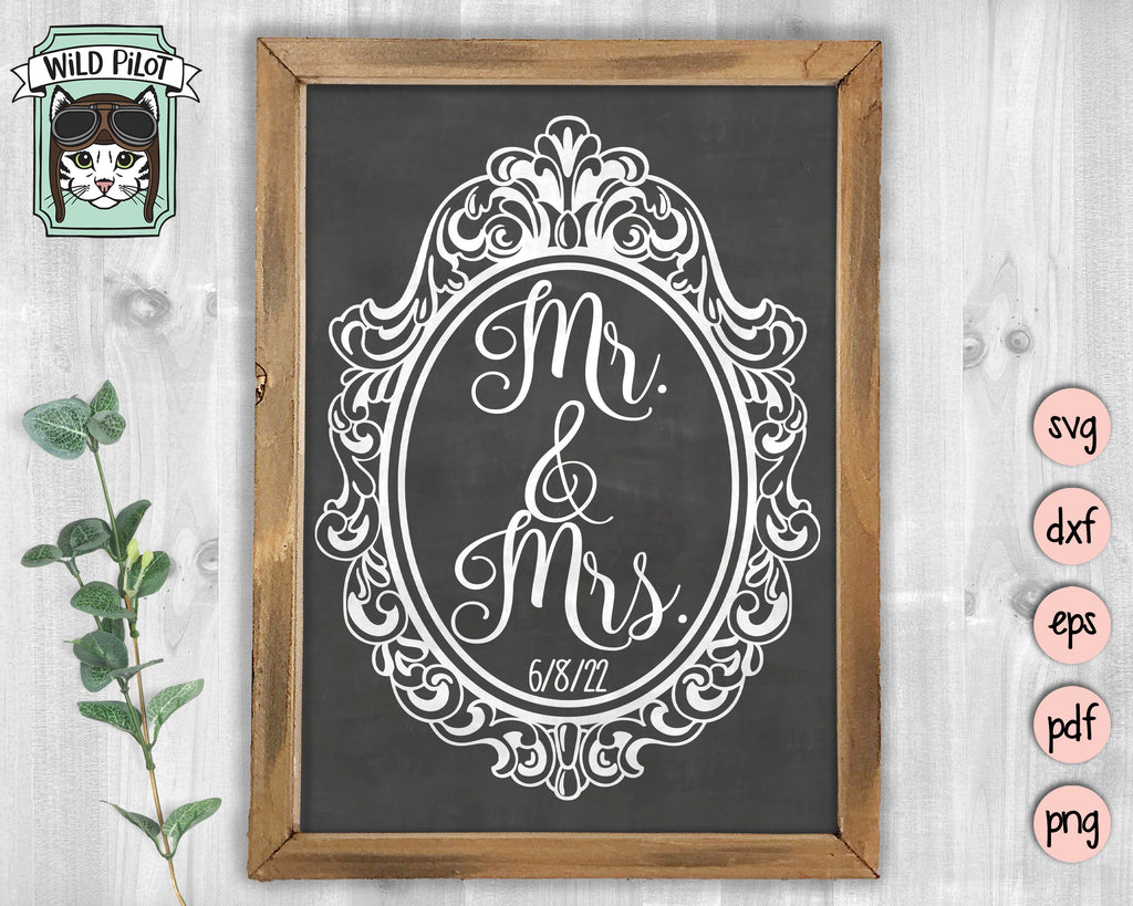 Decorative Monogram Frame SVG Cut File - So Fontsy