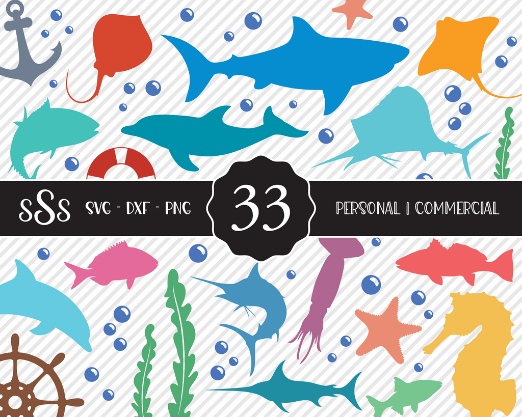 Deep Sea Fish Super Bundle | Outdoor SVG - So Fontsy
