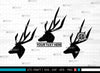 Deer Head Monogram, Deer Head Silhouette, Deer Head SVG, Deer Horns Svg ...