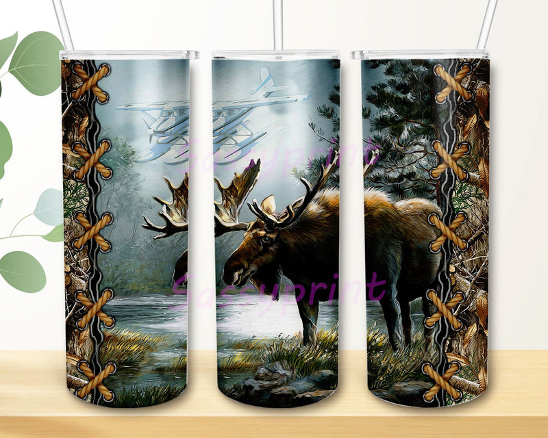 Deer Hunting 20oz Skinny Tumbler Sublimation Designs, Hunting Lover ...