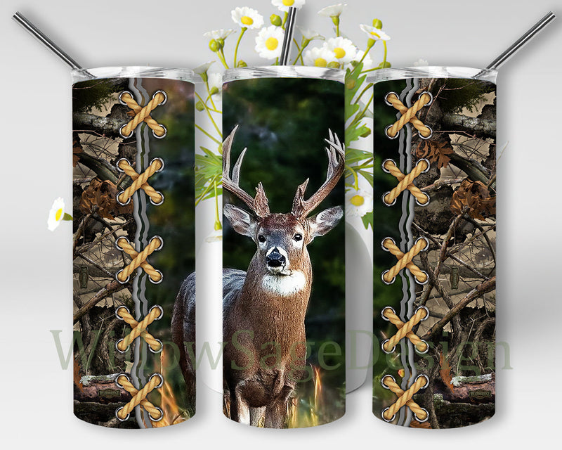 Deer Hunting 20oz Tumbler Template, Deer Camo Hunt Tumbler Wrap, Deer ...